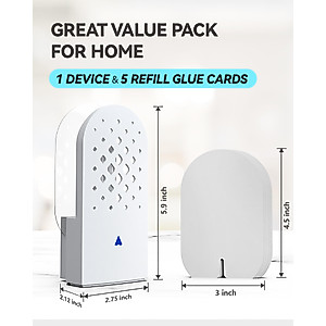 Double-Sided Glue Card Fly Trap Indoor with Plug-in UV Light, Noiseless Fruit Fly Traps for Indoors, Gnat Traps for House Indoor Pest Control, Sticky Mosquito Trap Flying Insect Trap Killer Catcher