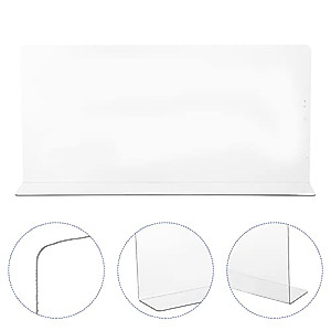 Baluue Clear Shelf Dividers Plastic Shelf Dividers- L Shape Separator Clapboard for Commodity Classification for Cabinets Shelf Store (5 Packs)