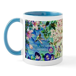 CafePress HUMMINGBIRD_STAINED_GLASS_14 6_Framed P Mug Ceramic Coffee Mug, Tea Cup 11 oz