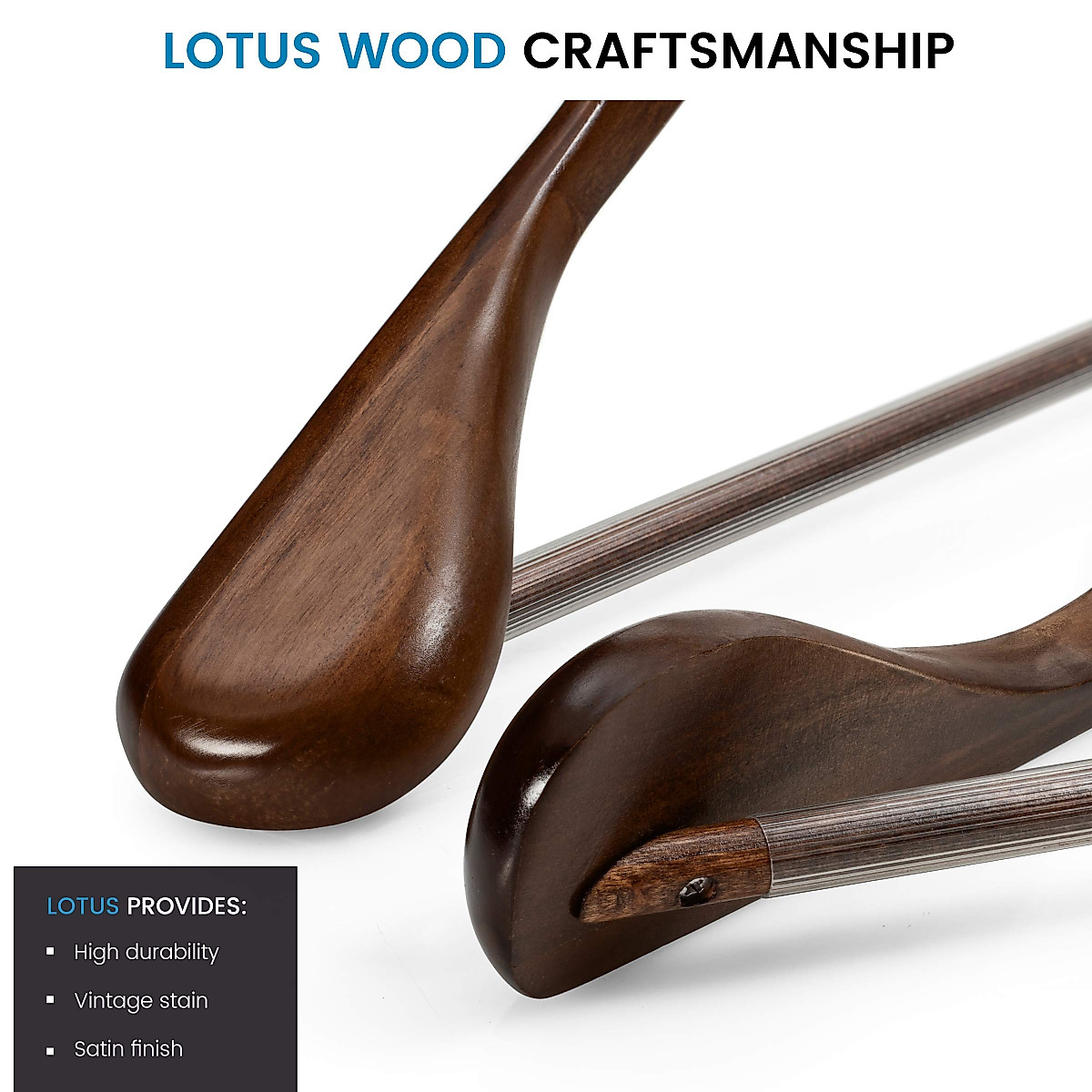 High-Grade Wide Shoulder Wooden Hangers 10 Pack, Non Slip Pants Bar, Smooth Finish Wood Suit Hanger Coat Hanger for Closet, Holds Upto 20lbs, 360° Swivel Hook, for Dress Jacket, Heavy Clothes Hangers