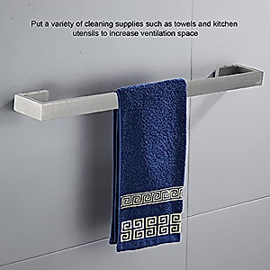 Eurollar 23.6in Towel Racks for Bathroom, Brushed 304 Stainless Steel Towel Rack Wall Mount, Hand Holder and Shelf for Bath Towels, MultiUse Bathroom Accessories, for Home, Kitchen