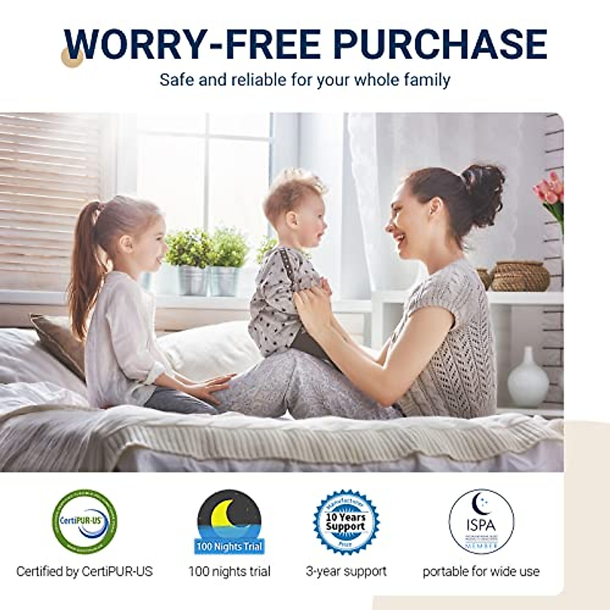 Avenco Gel Memory Foam Mattress Topper, Full Size Mattress Topper 2 Inch, Cooling Mattress Topper Full Size Bed with Breathable, Gel-Infused CertiPUR-US Foam for Pressure-Relief, Grey (AC-T5FM05)