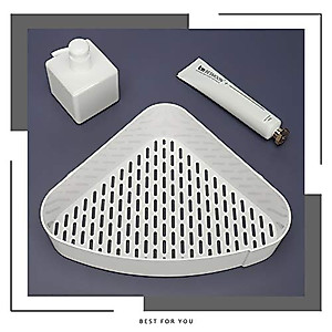 FOBBHOME Adhesive Corner Shelf Bathroom Shower Caddies Organizer Shower Corner Shelf Bathroom Shelf Drilling Wall Mount Storage Rack