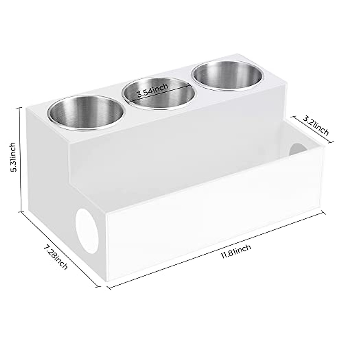 HBlife Hair Tool Organizer, White Acrylic Hair Styling Tools Organizer, Blow Dryer Holder, Caddy Storage for Hair Brush