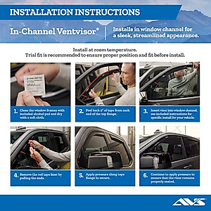 Auto Ventshade [AVS] In-Channel Ventvisor / Rain Guards | Smoke Color, 4 pc | 194944 | Fits 2006 - 2011 Honda Civic Sedan