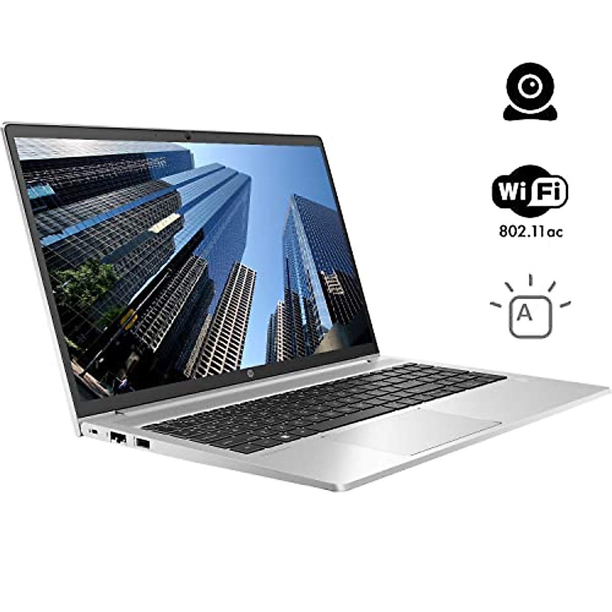 HP ProBook 450 G8 Business Laptop, 15.6" FHD IPS Display, Intel Core i5-1135G7 Quad-Core Processor, 16GB DDR4 RAM, 512GB PCIe SSD, Webcam, HDMI, Backlit Keyboard, RJ-45, Wi-Fi, Windows 11 Pro, Silver