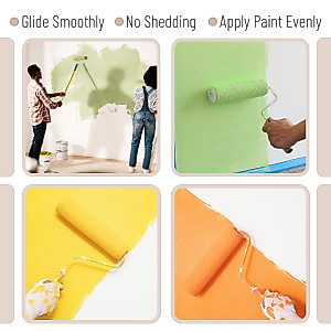 Bates Paint Roller - Paint Brush, Paint Tray, Roller Paint Brush, 11 Piece Home Painting Supplies, Foam Brush, House Painting Tray, Painting Tools, Roller and Paint Brushes, Interior Paint Brushes