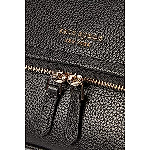 Kate Spade New York Run Around Pebbled Leather Large Flap Crossbody Black One Size