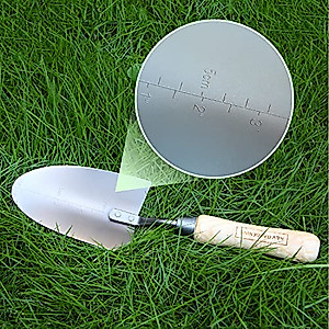 N&V Gardening Tools Set, 3 Pcs Garden Tools Set, Nickel Plated Stainless Steel Heavy Duty Gardening Tools Kit, Hand Trowel, Dibble and Hand Rake