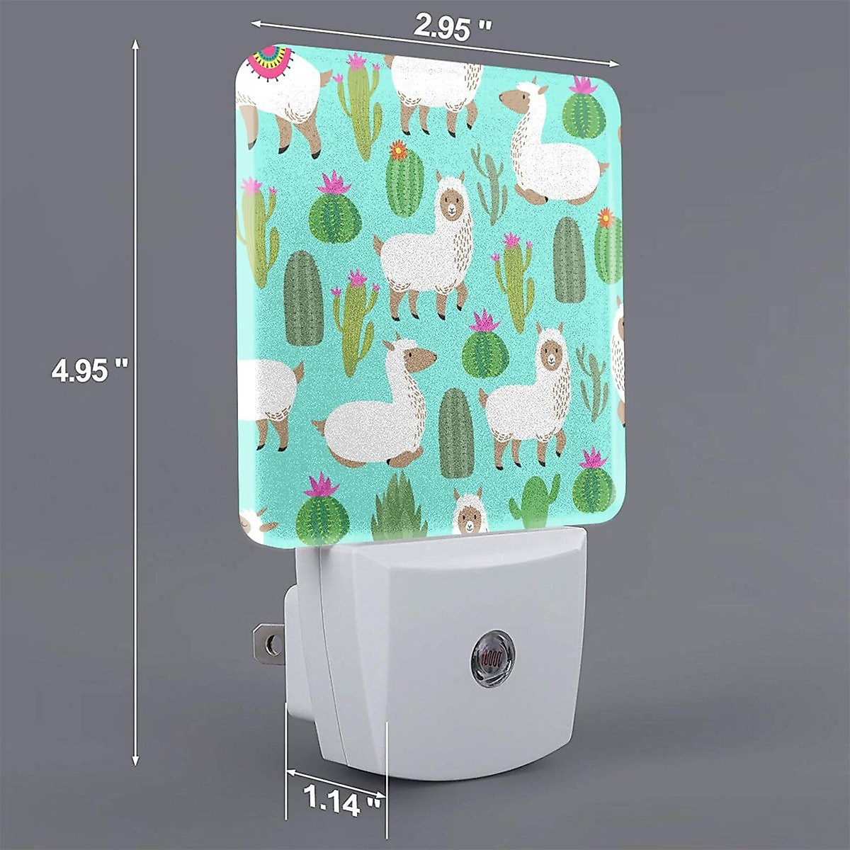Cute Llama Baby Night Light Dusk to Dawn Smart Sensor,White Led Nightlight for Bedroom,Bathroom,Kitchen,Hallway,Stairs,Energy Efficient,Decor Desk Lamp