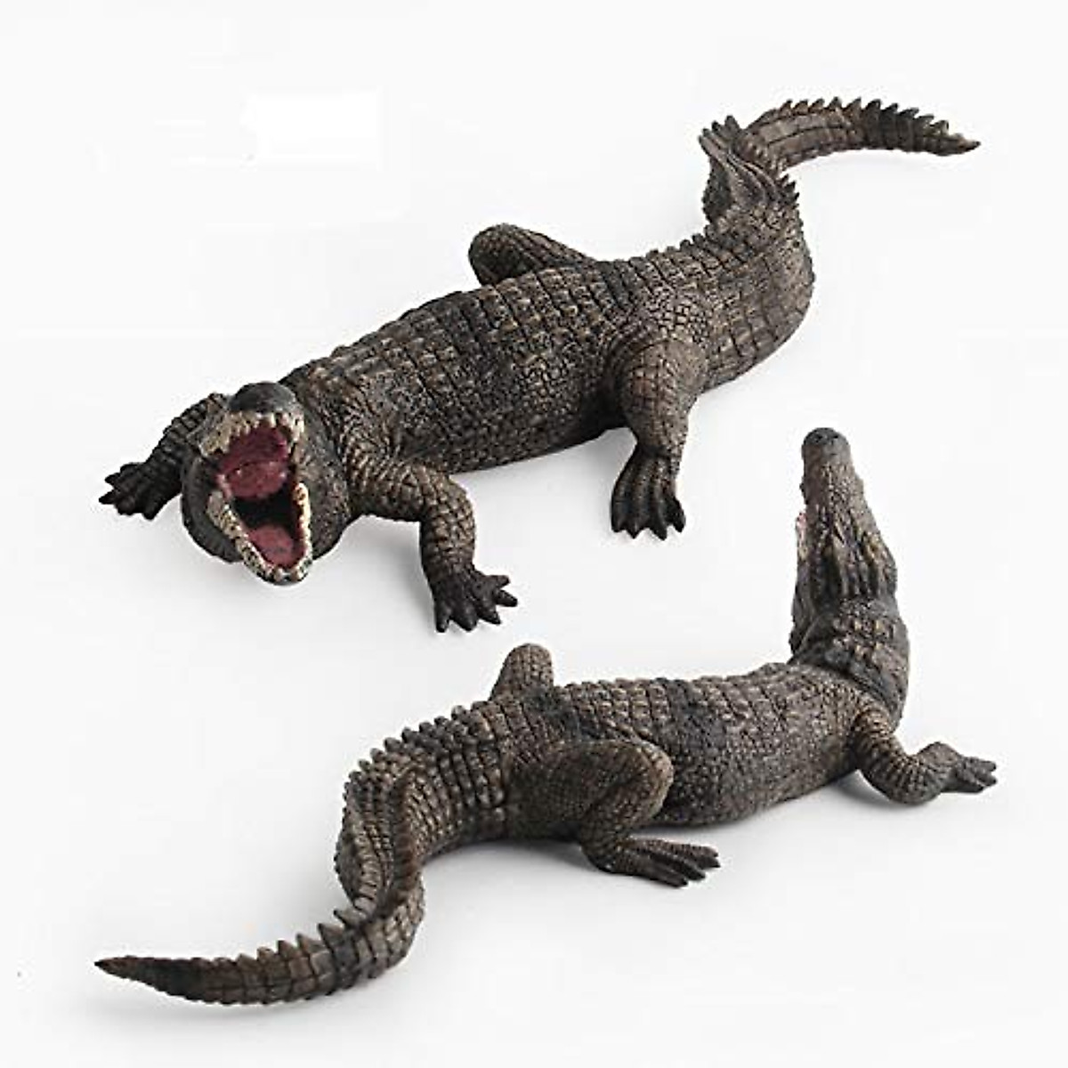 Warmtree Simulated Crocodiles Model Realistic Alligator Figurines Plastic Crocodile Action Figure, Set of 3