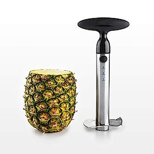 OXO Good Grips Stainless Steel Pineapple Corer & Slicer,Silver/Black