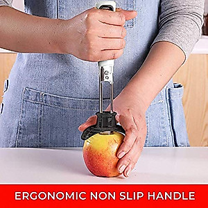 Mueller Premium Apple Corer - Easy to Use and Durable Core Remover for Pears, Bell Peppers, Fuji, Honeycrisp, Gala and Pink Lady Apples even Cupcakes – Surgical Stainless