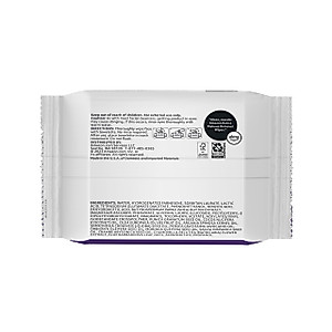 Amazon Basics Make Up Remover Wipes, Night Calming, 25 Count, Pack of 6 (Previously Solimo)