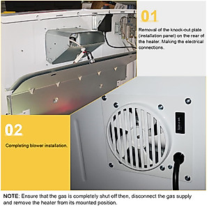 Adviace F299201 Blower Fan Kit for Mr Heater, 20,000-30,000 BTU Ventless Wall Heaters (2016+), Vent Free F299201 Blower Accessories for Mr. Heater Propane Heater, Natural Gas Heater and Blue Flame.