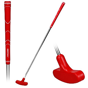 Crestgolf Two-way Rubber Golf Putter for Kids or Adults (red, 33inch)