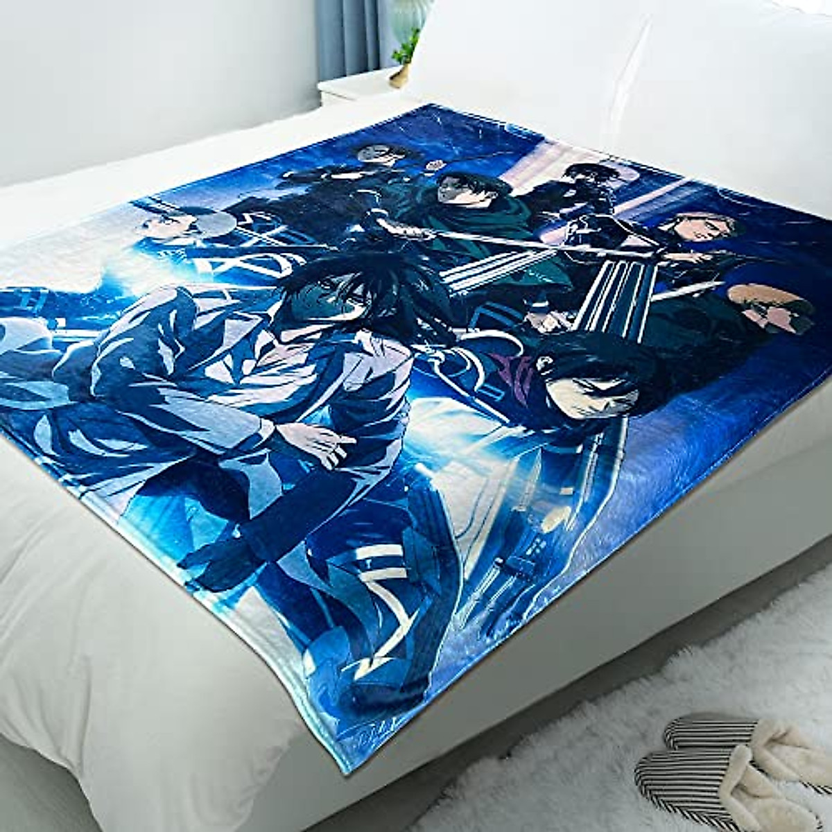 Anime Blanket Ultra Soft Flannel Throw Blankets Warm Lightweight Bedding Air Conditioner Blanket for Sofa Bedroom Office Funny Anime Throw Blankets 40X50Inch