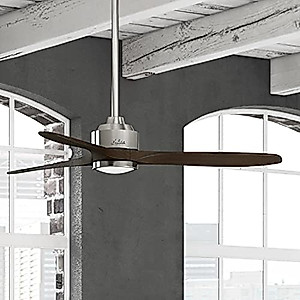 Hunter Fan Company, 50789, 52 inch Melbourne Brushed Nickel Ceiling Fan with LED Light Kit and Handheld Remote