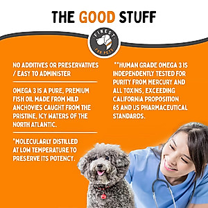 100% Pure Omega 3 Fish Oil Soft Gels for Dogs - Organic Skin, Coat & Joint Supplement - Boost Joint Health, Anti-Shedding & Itch Relief - Ideal for Medium to Large Dogs