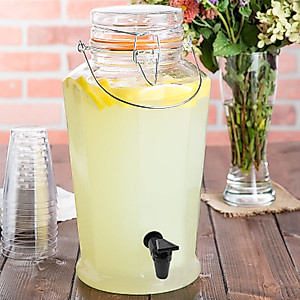 Rierdge 2 Pcs BPA-Free Replacement Cooler Faucet Water Bottle Jug, Water Dispenser Tap Set Reusable Spigot Spout Water Beverage Lever Pour Dispenser Valve Water Crock Tap (Black)