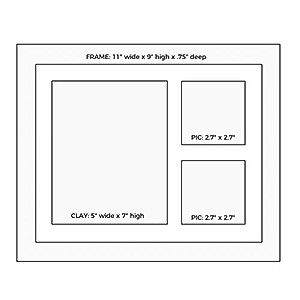 Ultimate Dog or Cat Pet Pawprint Keepsake Kit & Picture Frame - Premium Wooden Photo Frame, Clay Mold for Paw Print & Bonus Stencil. Makes a Personalized Gift for Pet Lovers and Memorials (White)
