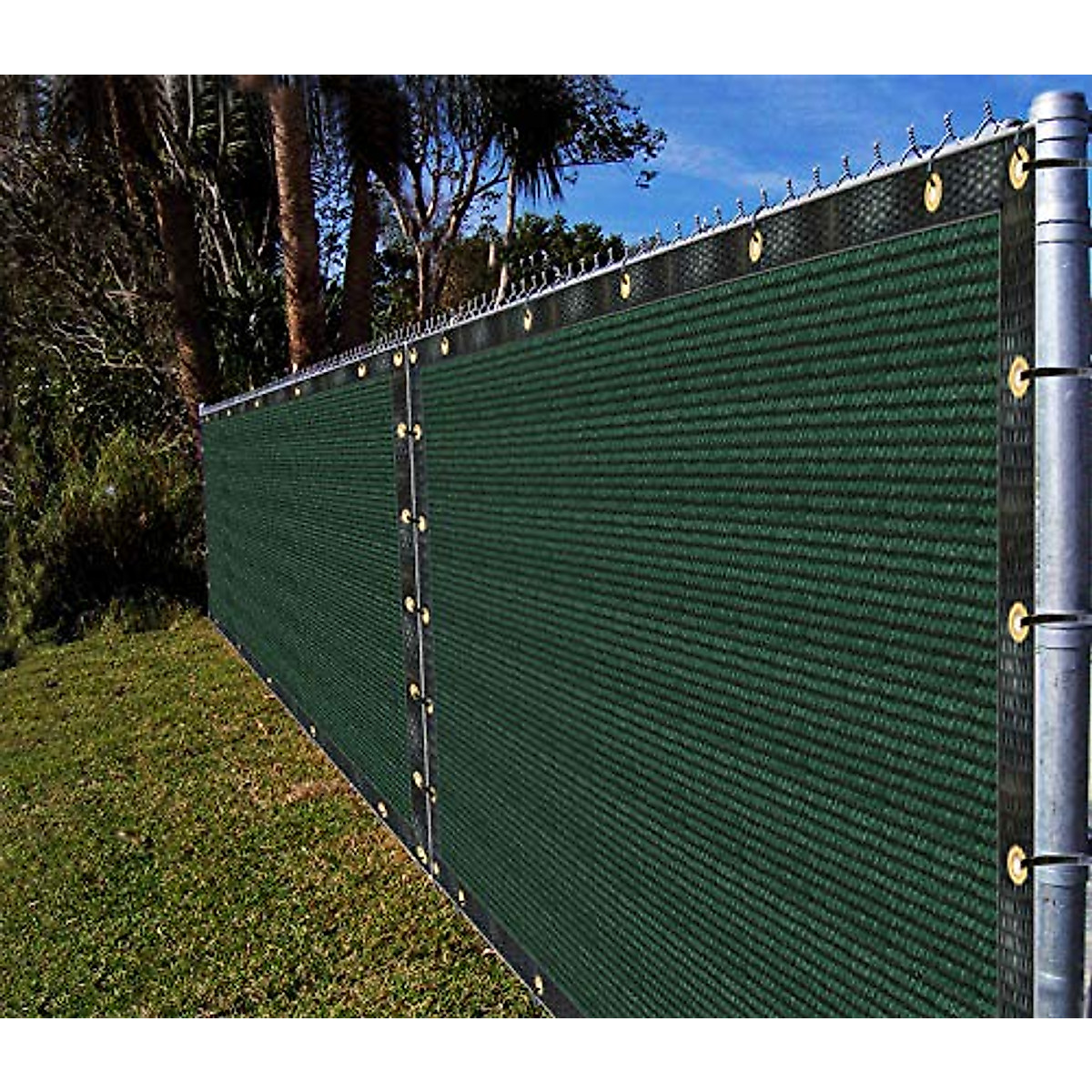 Ifenceview 3'x3' to 3'x50' Green Shade Cloth Fence Privacy Screen Fence Cover Mesh Net for Construction Site Yard Driveway Garden Pergolas Gazebos Canopy Awning UV Protection (3'x42')