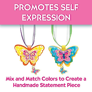 Creativity for Kids Butterfly Necklaces - Children's Jewelry Making Craft Kit - Makes 6 Necklaces
