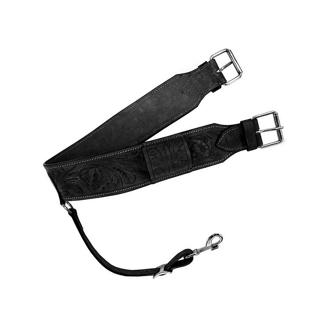 Handmade Western Saddle Rear Cinch Hand Tooled Leather Horse Saddle Back Girth Flank Cinches LC-014