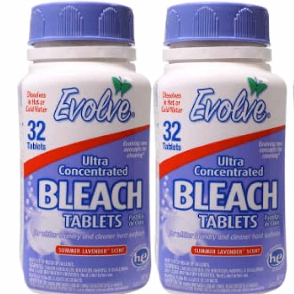 Evolve Concentrated Bleach Tablets - 32-ct (Pack of 2 Original Scent) (Summer Lavender)