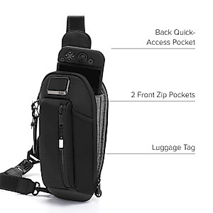 TUMI Men's Esports Pro Sling Bag, Black, One Size