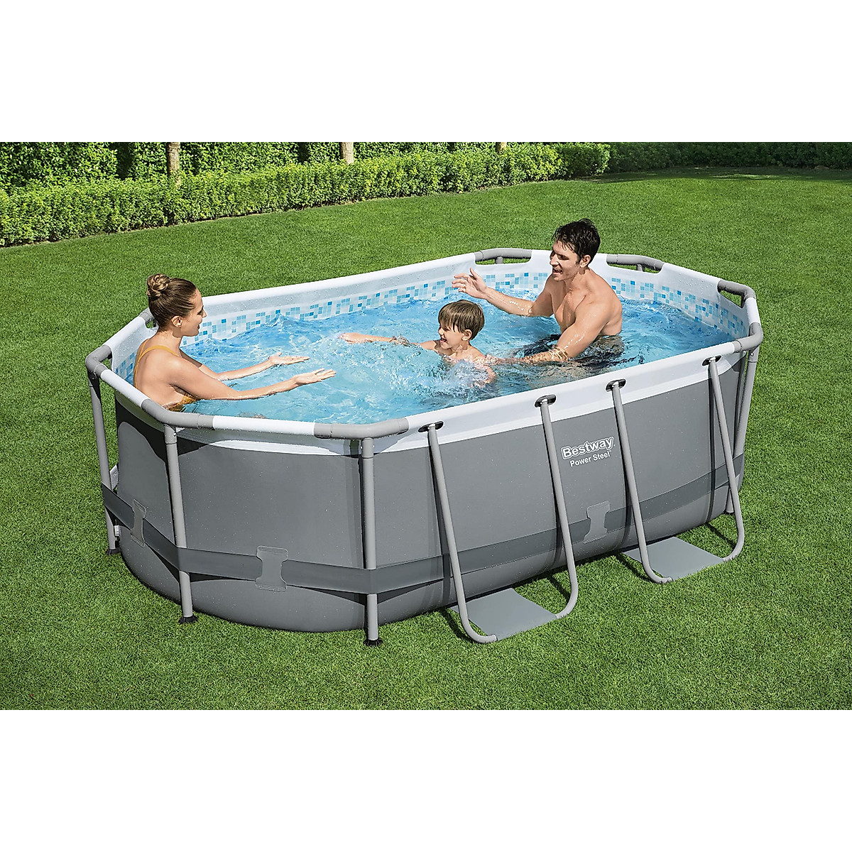 Bestway Oval Above Ground Pool Set (10' x 6'7" x 33")| Includes Filter Pump & ChemConnect Dispenser