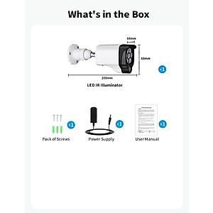 LONNKY 8-LED IR Illuminator, 90 Degree Wide Angle, 100Ft Range, White