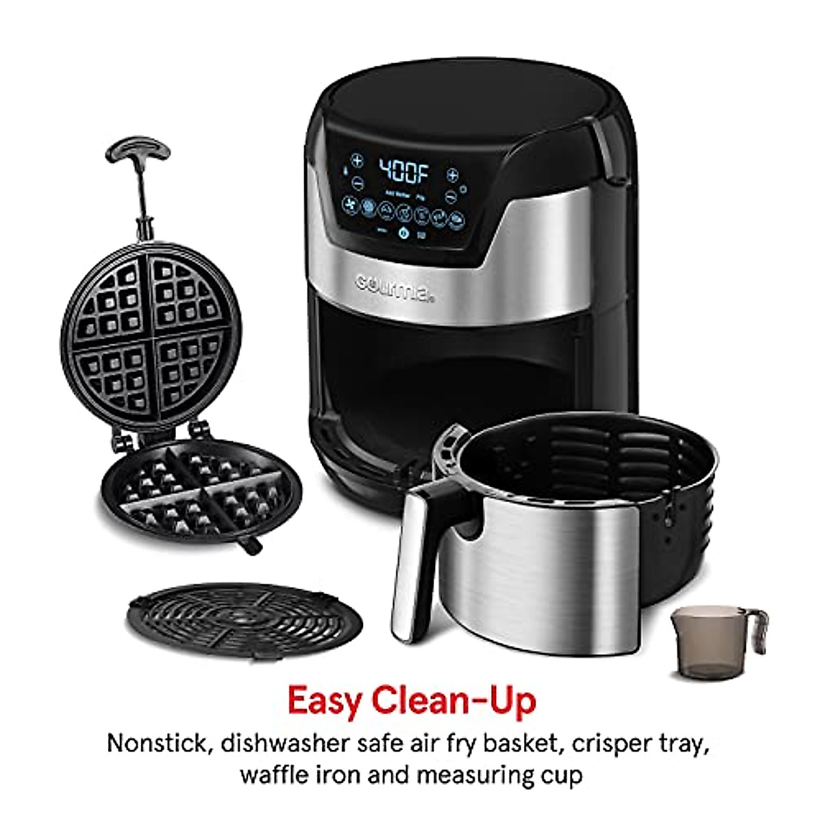 Gourmia GAFW598 2 in 1 - 5-Quart Digital Air Fryer + Waffle Maker
