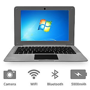 aichiw 10.1" Inch Laptop Mini Notebook, Portable Mini Computer with Intel CPU 4GB RAM 64GB eMMC Storage, Laptop Sleeve, Wireless Mouse, Mini Laptop with Windows 10(White)