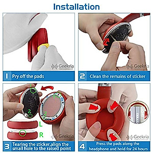 Geekria Elite Sheepskin Replacement Ear Pads for Beats Studio 3 (A1914), Studio 3.0 Wireless Headphones Ear Cushions, Headset Earpads, Ear Cups Cover Repair Parts (White)