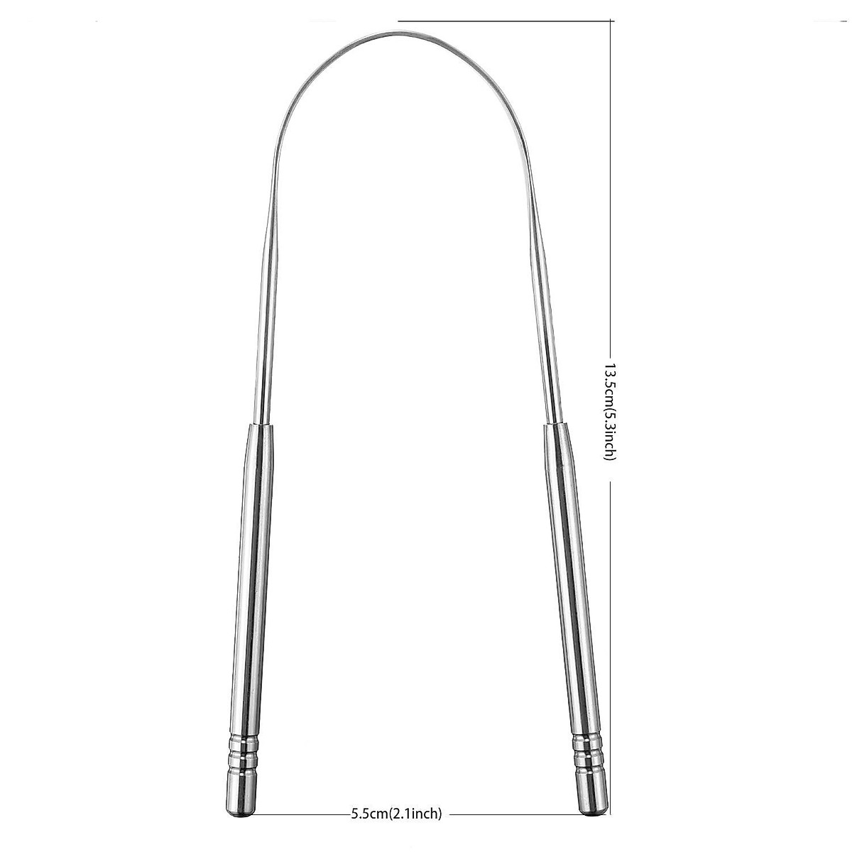 Fanzbike Tongue Cleaner Tongue Scraper - Stainless Steel Tongue Brush Eliminate Bad Breath With Non-synthetic Grip