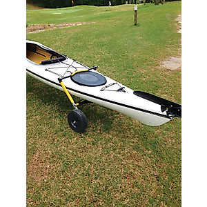 Suspenz Kayak Canoe Transport Cart, XL END Carrier Trolley with Airless Wheels, Yellow (22-0099)