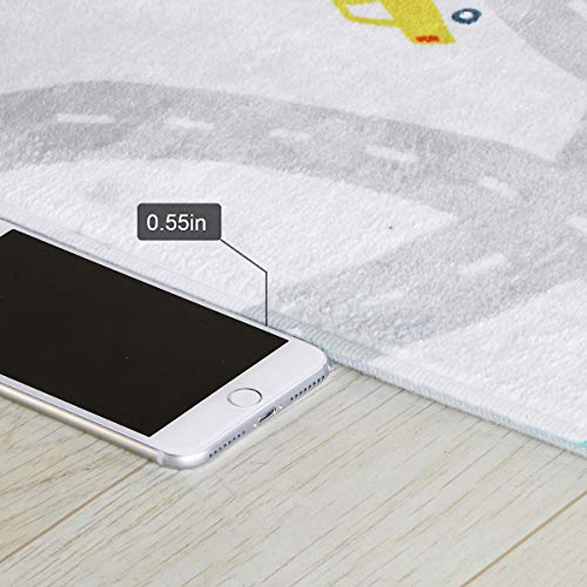 LIVEBOX Road Traffic Kids Play Area Rug 3' x 5' Washable Playroom Educational & Fun with Cars and Toys Non-Slip Children Nursery Rugs for Living Room Bedroom Classroom Entryway Kids Tent