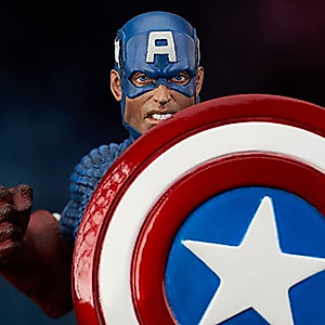 Diamond Select Toys Marvel Comics: Captain America 1:7 Scale Resin Bust, Multicolor, 6 inches