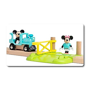 BRIO 32277 Mickey Mouse Train Set - Wooden Railway Adventure | FSC-Certified Wood | Magnetic Couplings | Skill Development Toy | Ideal Gift for Kids