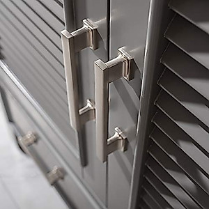 Luca Kitchen & Bath LC36WGW Carolina 36” Single Bathroom Vanity Set in French Gray with Carrara Marble Countertop and Porcelain Sink