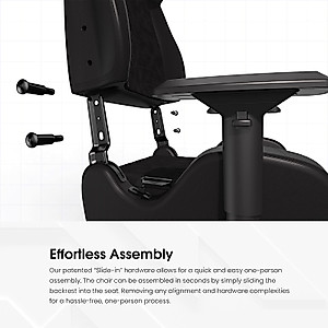 VERTAGEAR VG-SL5000_BK S-Line 5000 Gaming Chair, Large, Black/Carbon