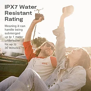 KOVE Commuter 2 - Black Bluetooth Speakers, Portable, Wireless with HD Louder Volume, Deep Bass Subwoofer, Microphone, IPX7 Water Resistant - Perfect Boom Box for Home, Outdoor or Travel