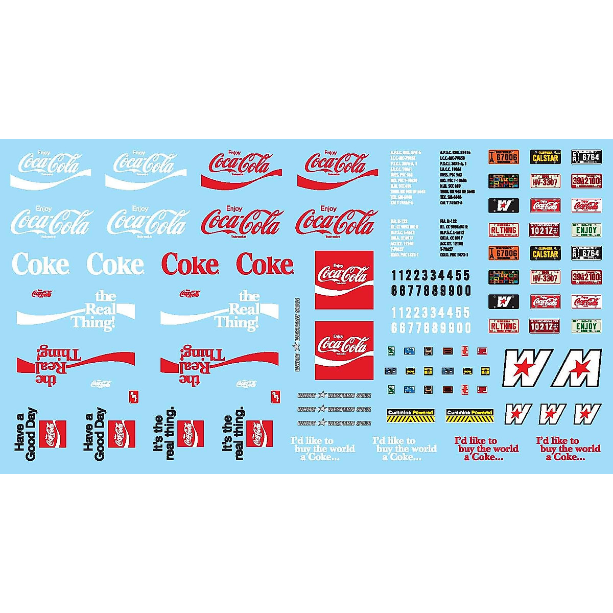 AMT White Western Star Semi Tractor (Coca Cola) 1:25 Scale Model Kit