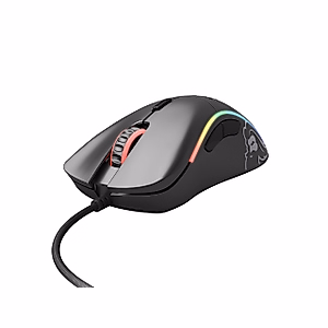 Glorious Gaming Model D Wired Gaming Mouse - 68g Superlight Honeycomb Design, RGB, Ergonomic, Pixart 3360 Sensor, Omron Switches, PTFE Feet, 6 Buttons - Matte Black