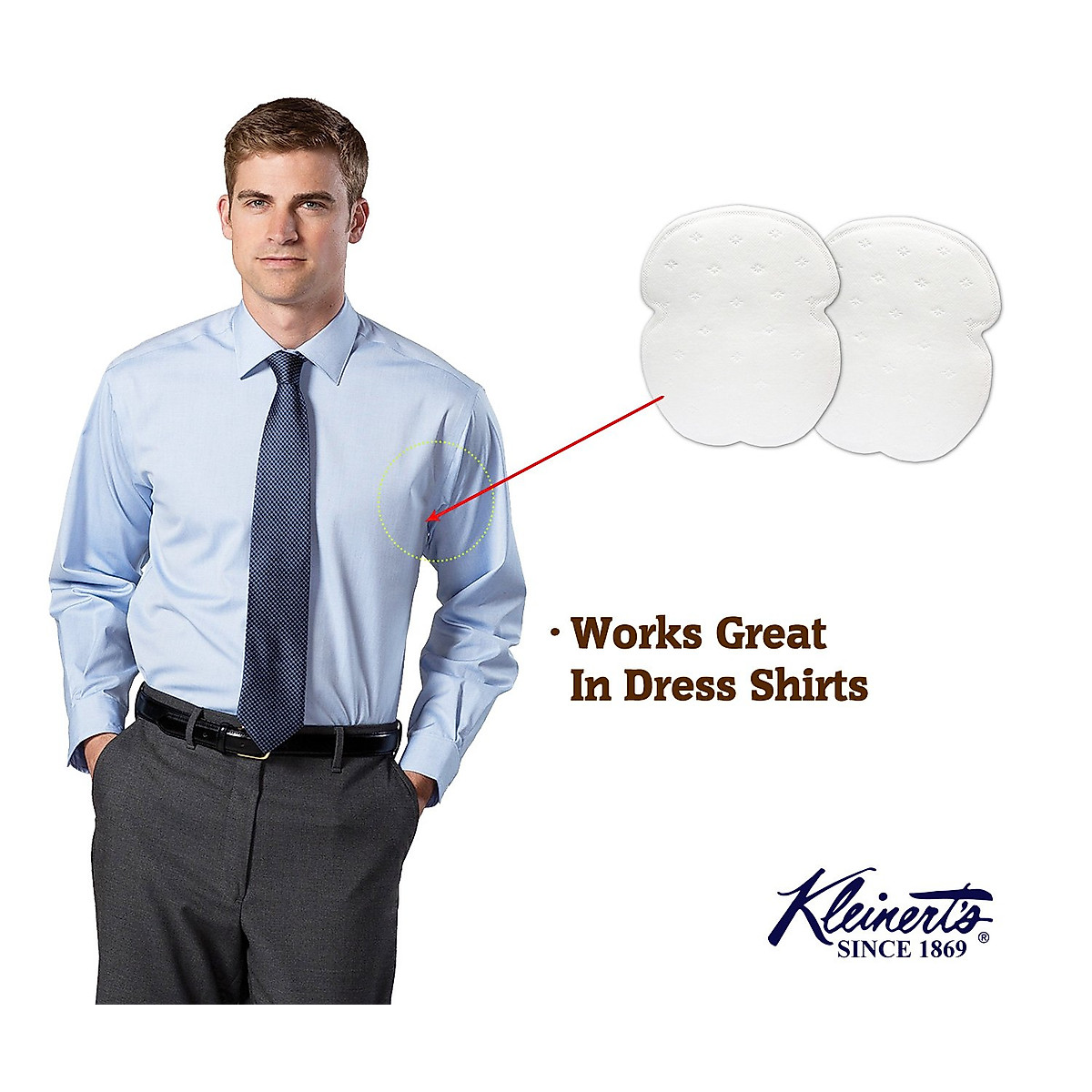Kleinert's Underarm Sweat Pads 24 Premium Quality Absorbent Dress Shields Armpit Guards