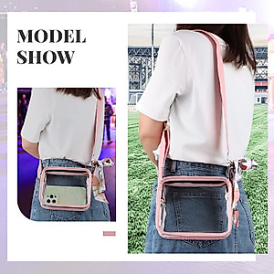 Oweisong Clear Bag for Stadium Events Women Stadium Approved Crossbody Bag Clear Purse Concert Sport Shoulder Handbag