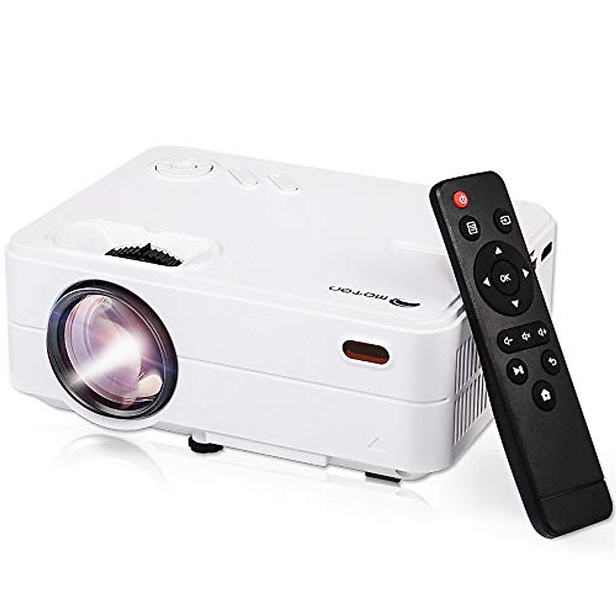 Mini Projector,Movie Portable Projector, Smartphone Video Projector 1080P Supported 200 inches Display, 55,000 Hrs Led Projector Compatible with Laptop/HDMI/VGA/USB Home Entertainment