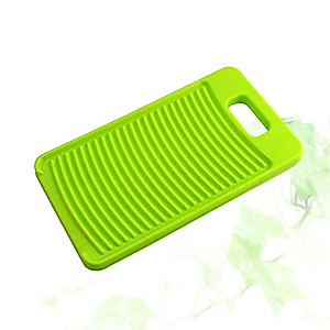 Ipetboom Mini Washboard Plastic Washing Board Household Mini Washboard Portable Laundry Board for Home (Green)