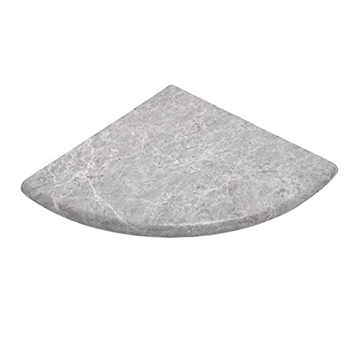 Tenedos Premium Quality Silver Marble Bathroom Corner Shelf Polished 9'' (1)